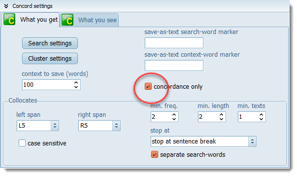 concordancing tagged text (2)